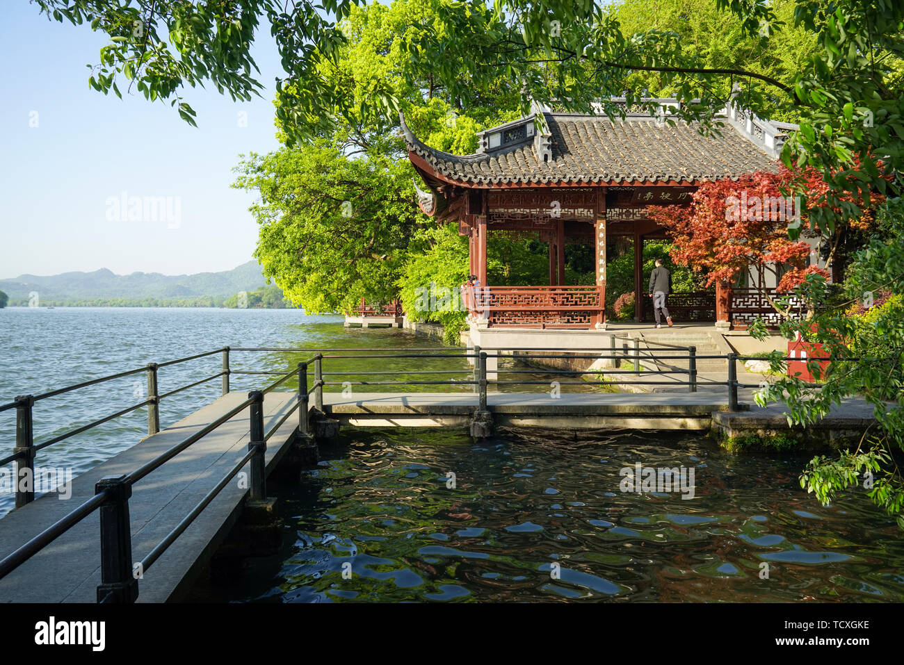 Spring color of West Lake Scenic Area Stock Photo - Alamy