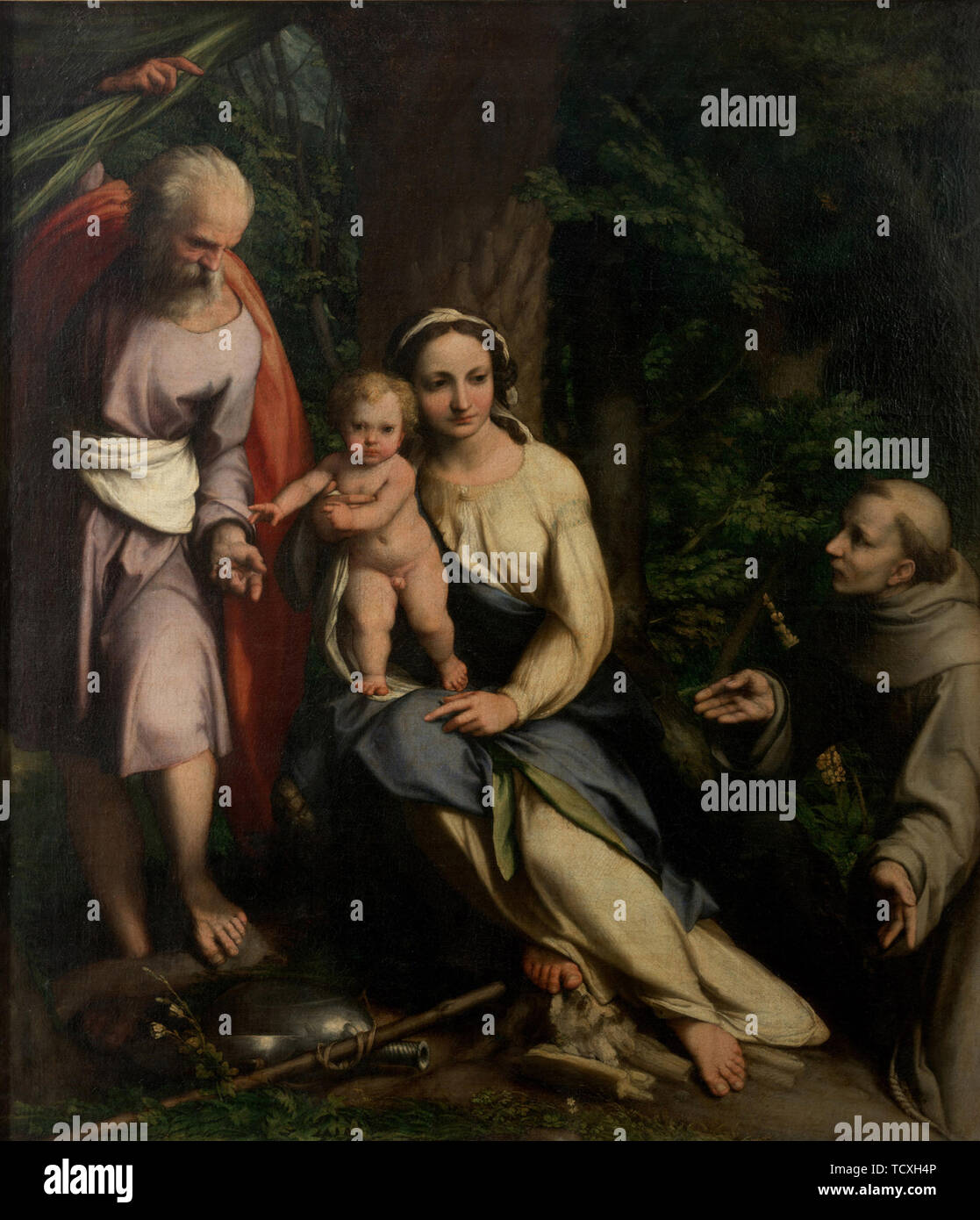 The Rest on the Flight into Egypt with Saint Francis of Assisi, c. 1520 ...