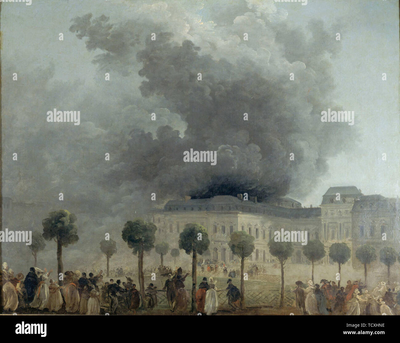 Fire at the Opera House of the Palais-Royal, June 8, 1781, ca 1781 ...