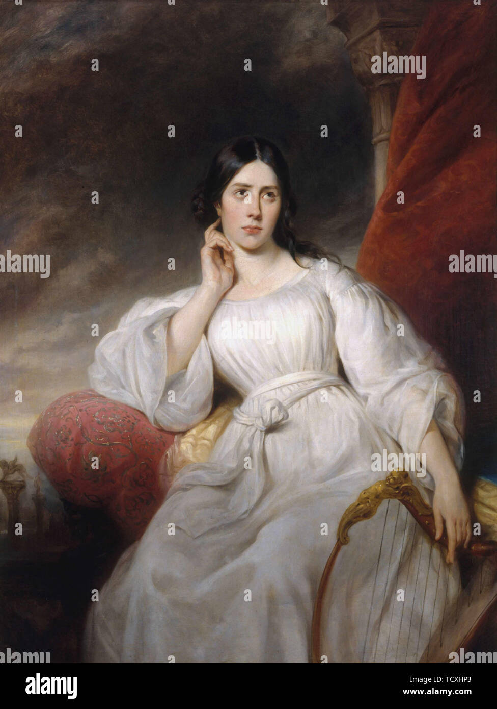 Portrait of the opera singer Maria Malibran-Garcia (1808-1836), as ...