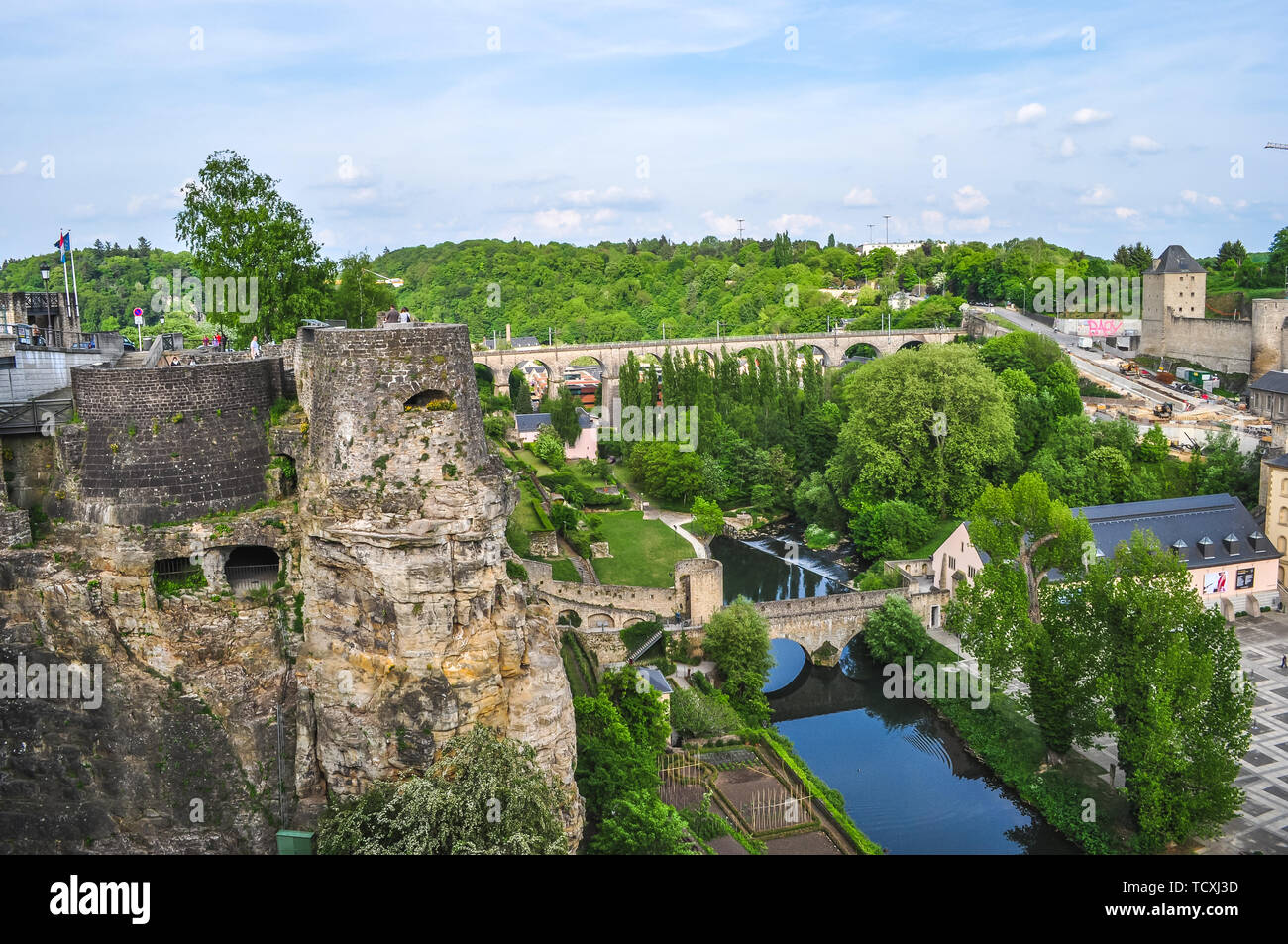 Luxembourg city architecture scenery Stock Photo - Alamy