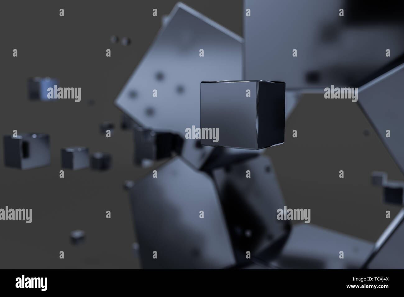 Three-dimensional rendering, technology sense square background Stock ...