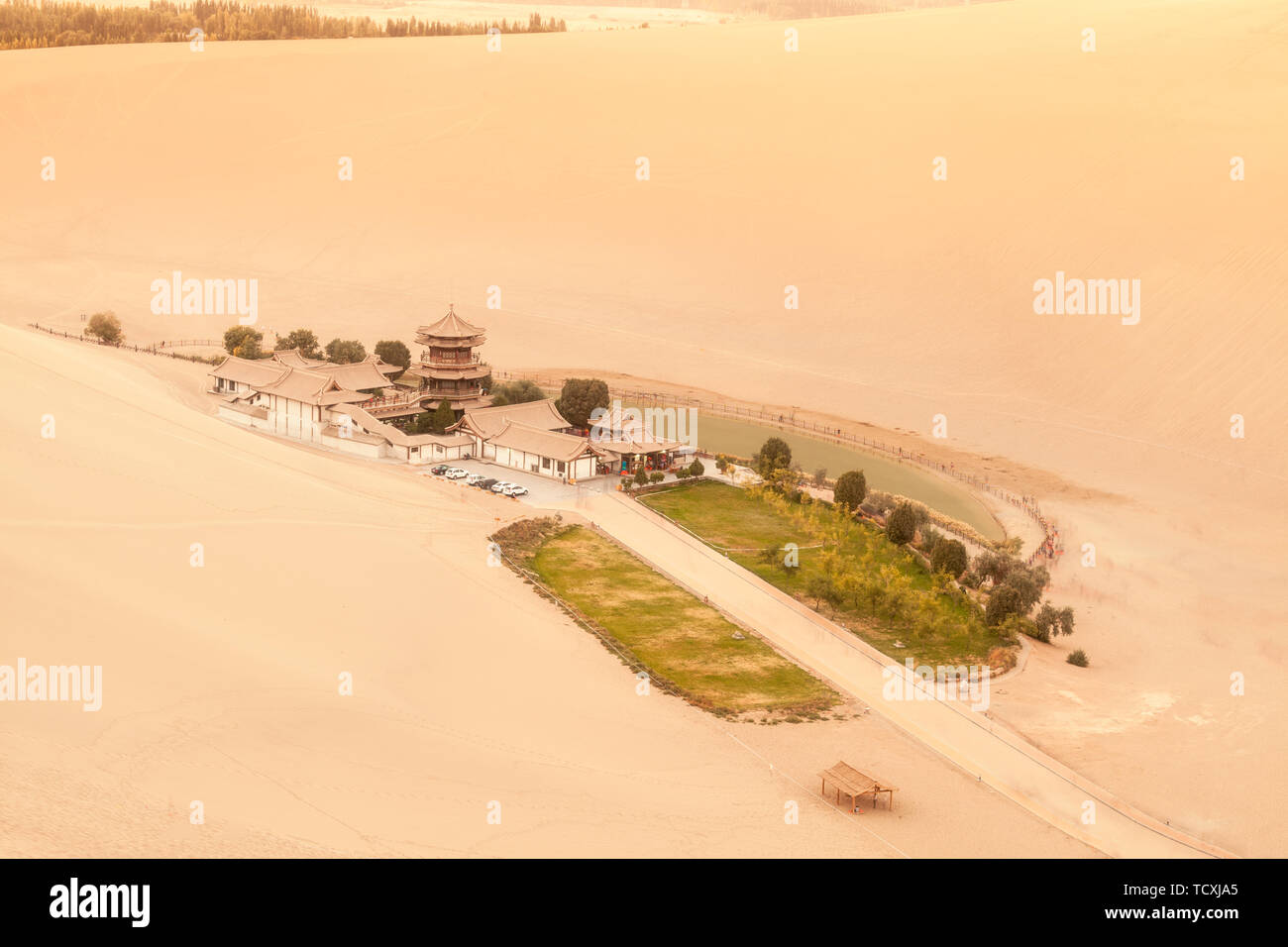 Dunhuang Crescent Spring, Gansu Province Stock Photo - Alamy