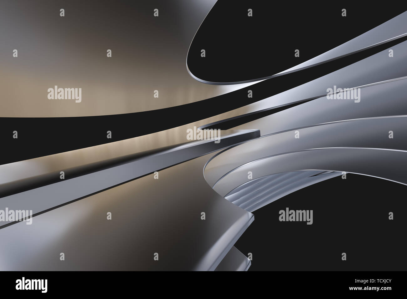 Three dimensional rendering, white gradient curved background Stock Photo - Alamy