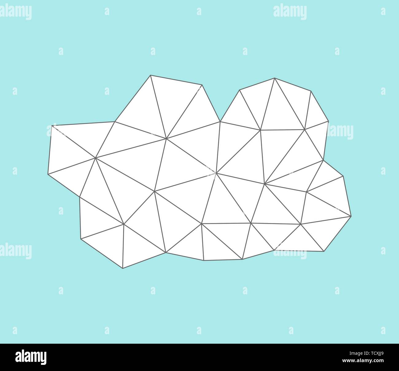 White geometric cloud. Vector illustration Stock Vector Image & Art - Alamy