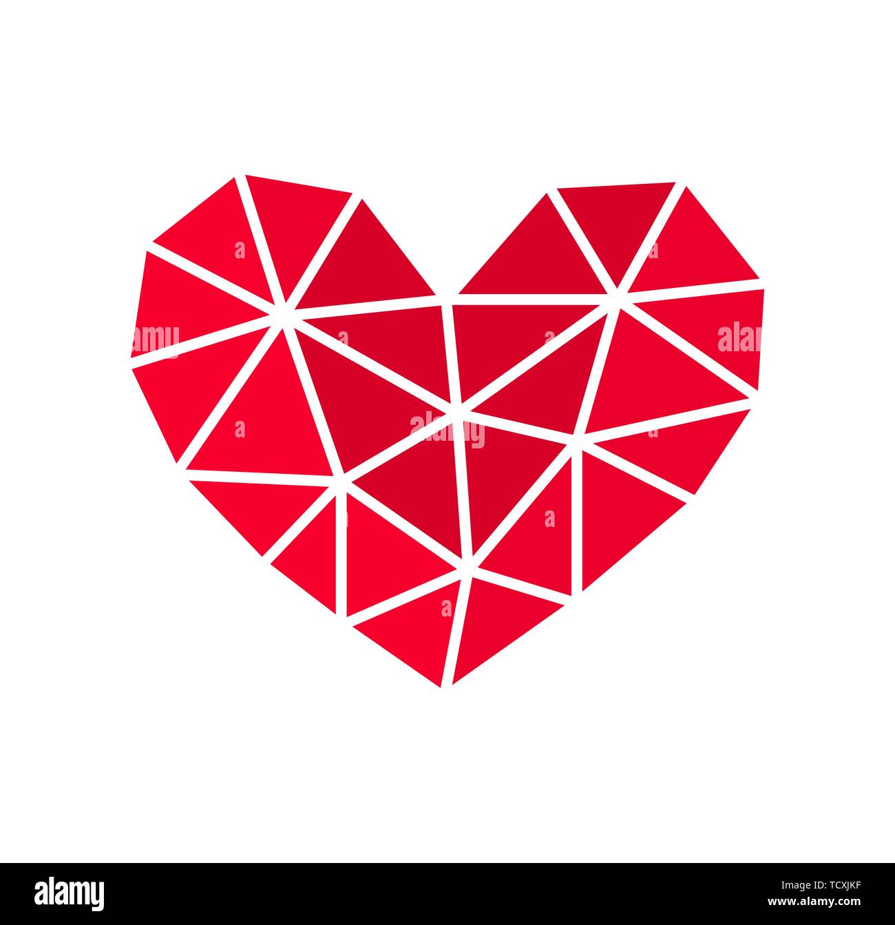 Geometric heart shape icon. Vector illustration Stock Vector Image ...