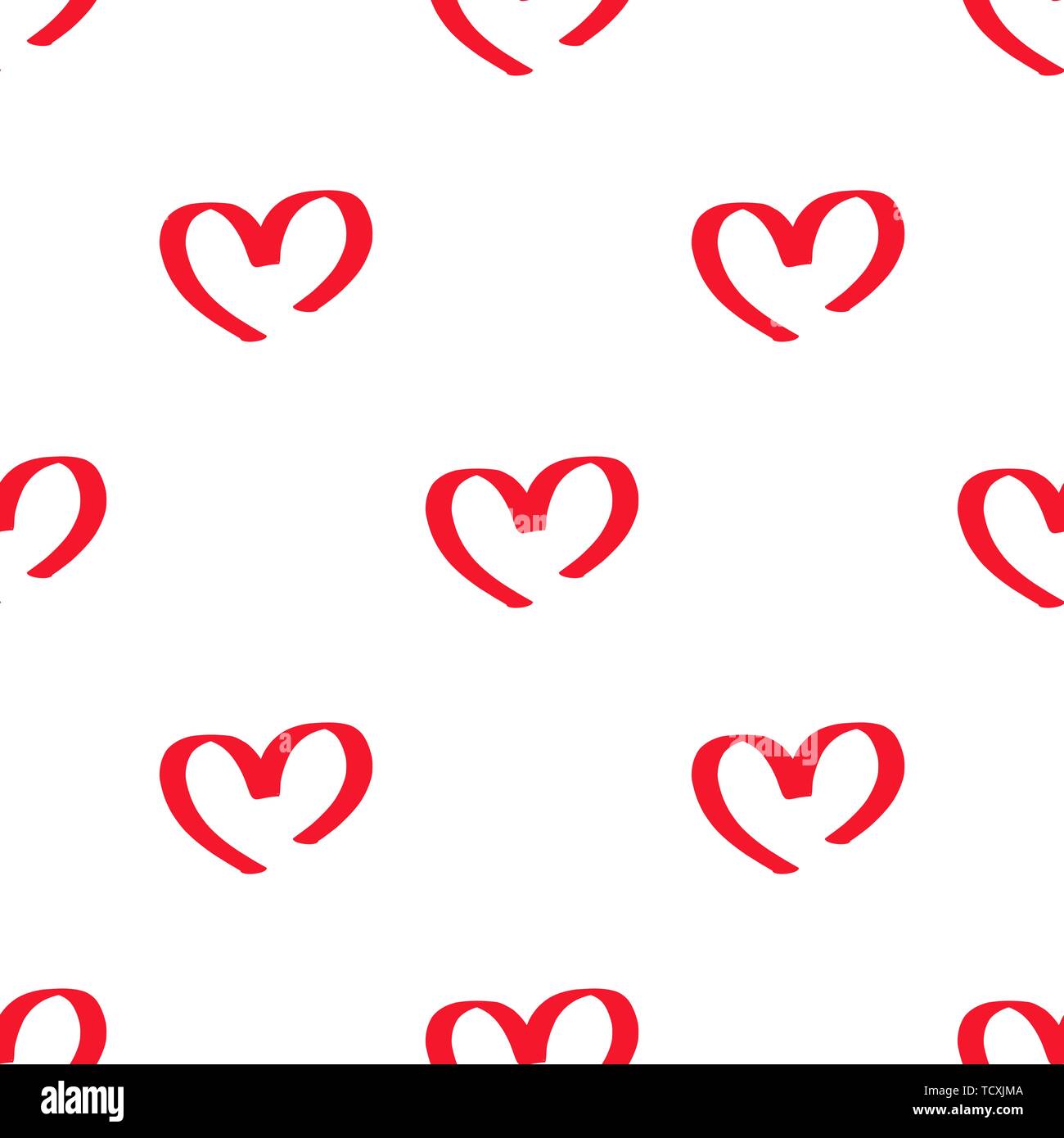 Drawn seamless scribble hearts Stock Vector Images - Alamy