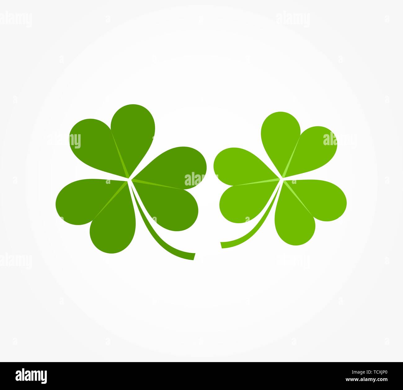 Two clover leaves icons. Vector illustration Stock Vector Image & Art ...
