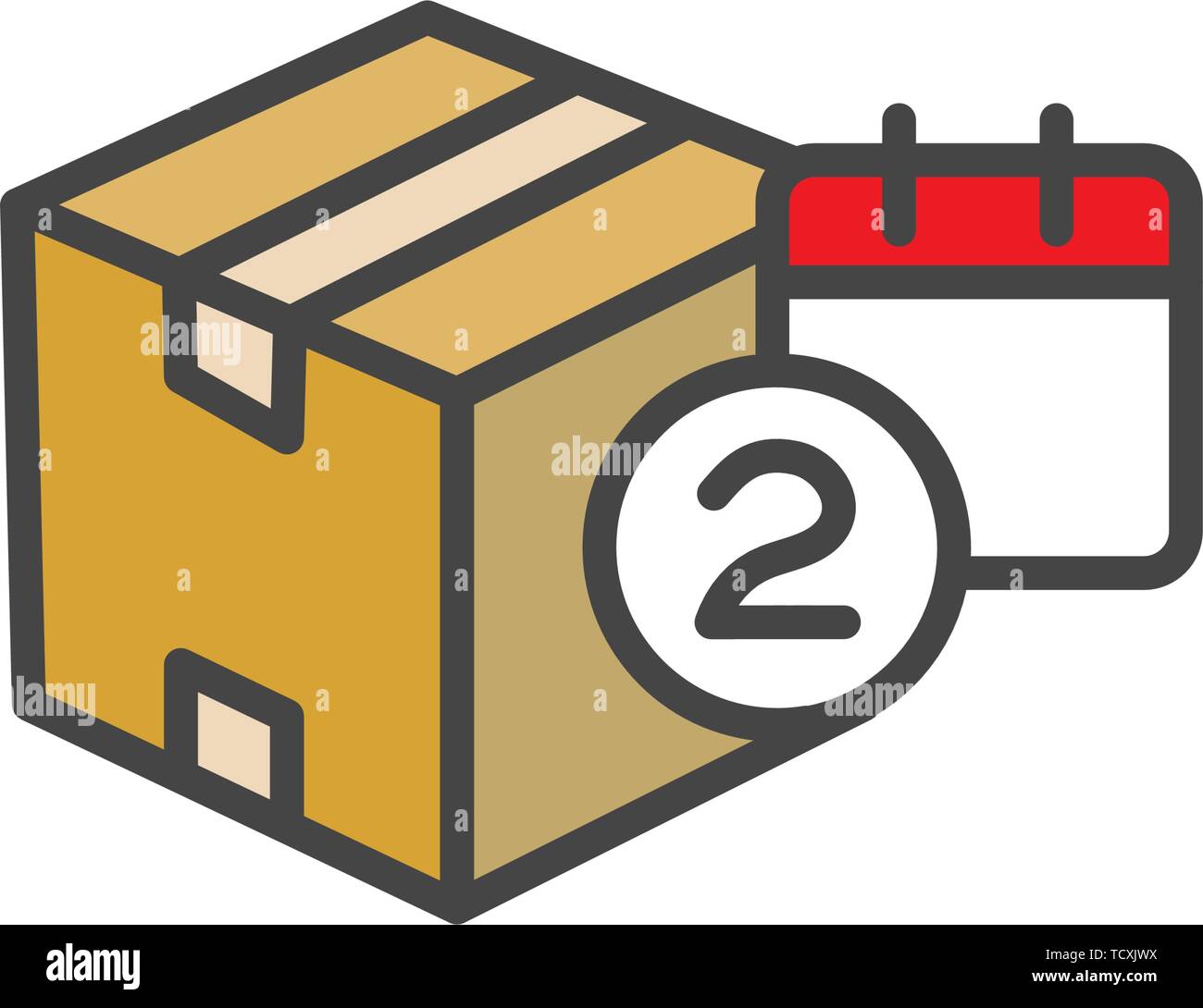 Delivery or Scheduling icon w the number 2 on it to show 2 times per ...