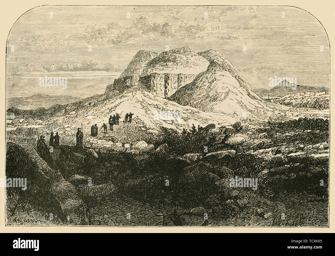 'Ancient Ruins at Mugher', 1890. Creator: Unknown Stock Photo - Alamy