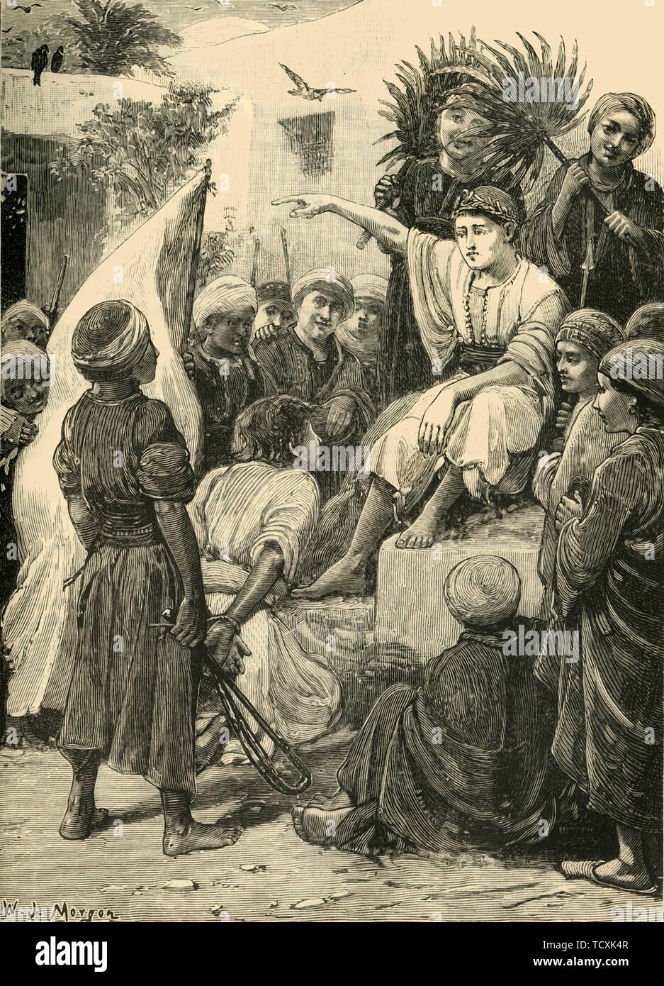'The Boy Cyrus Playing the King', 1890. Creator: Unknown Stock Photo ...
