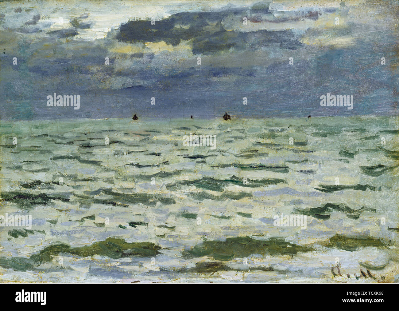 Marine, Le Havre, ca 1866. Creator: Monet, Claude (1840-1926 Stock ...