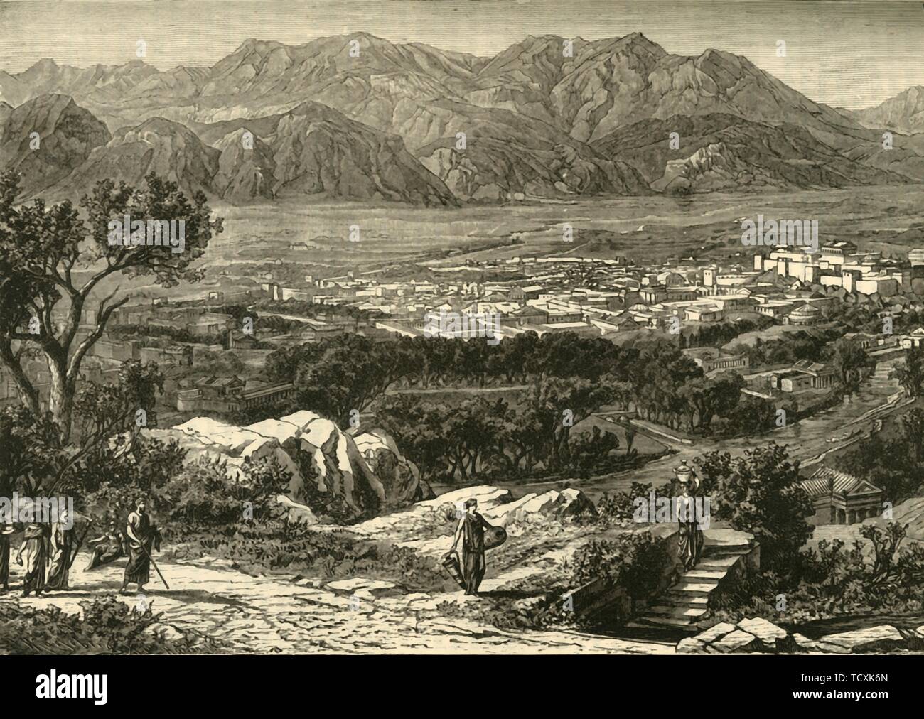 'General View of Sparta, Restored', 1890. Creator: Unknown Stock Photo ...