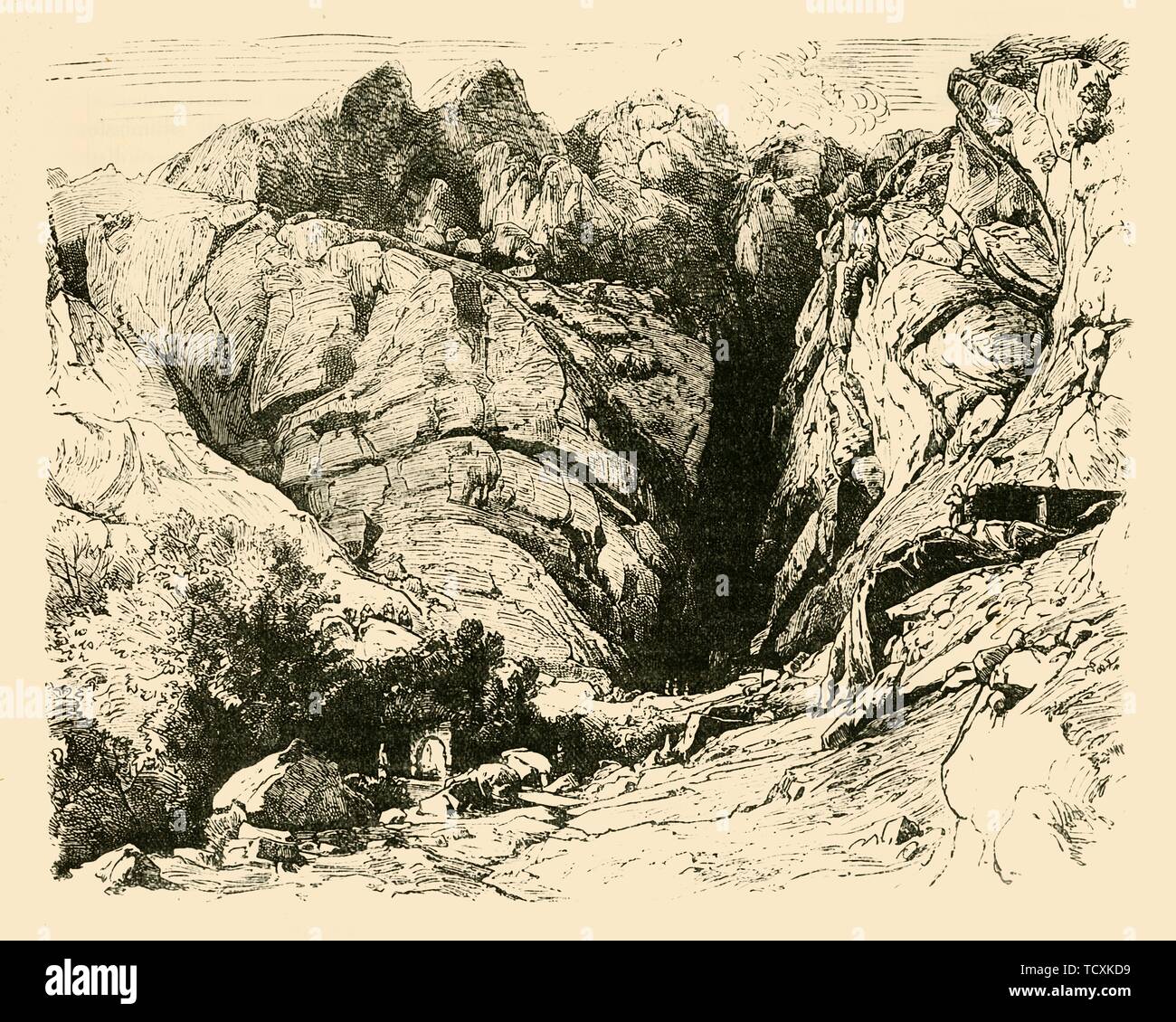 'The Ravine at Delphi (Scene of the Repulse of the Gauls.)', 1890 ...