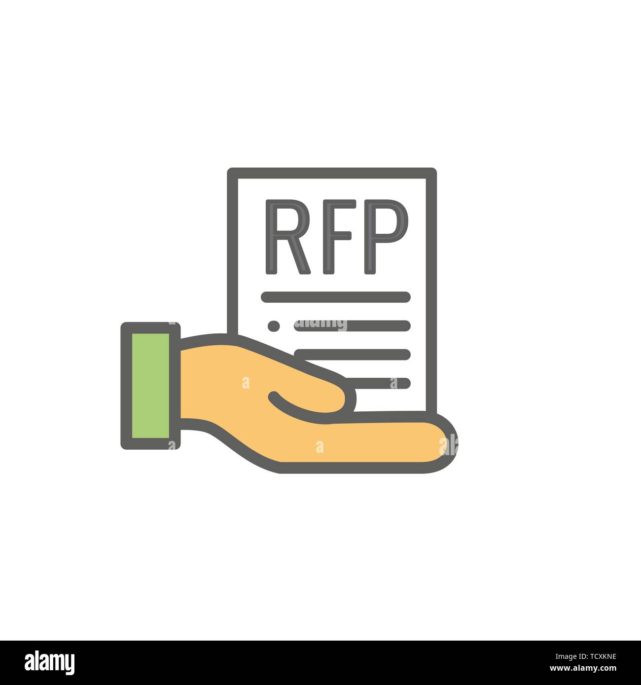 RFP Icon - request for proposal concept - idea Stock Vector Image & Art ...