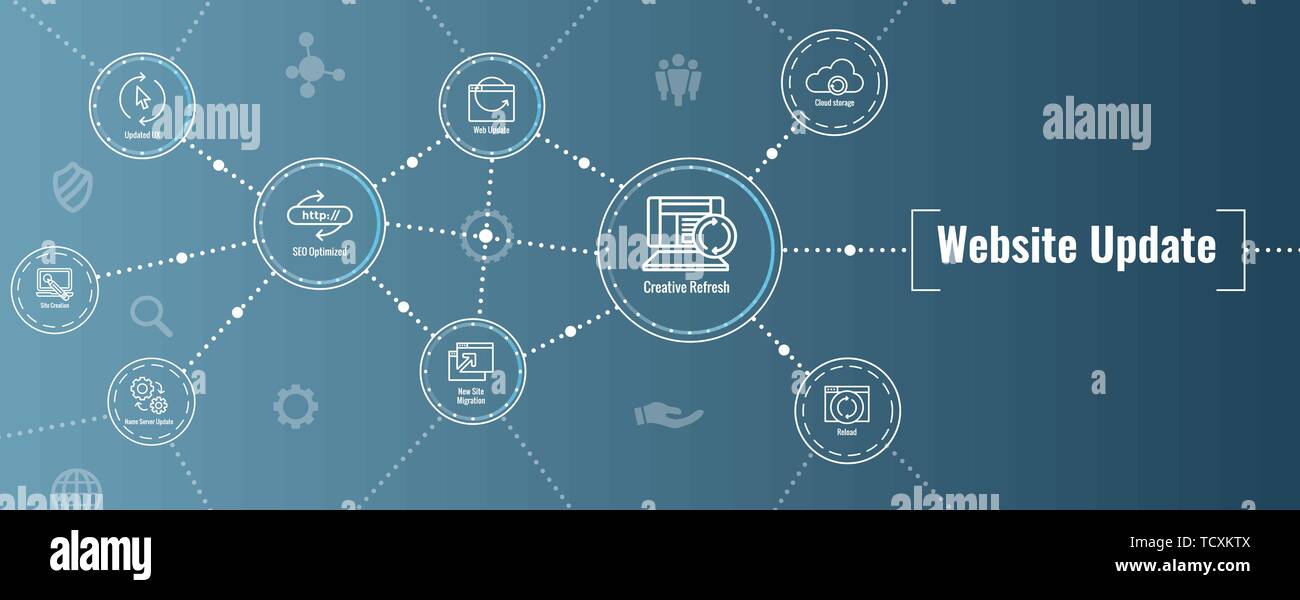 Website Update Icon Set & Web Header Banner Stock Vector Image & Art ...