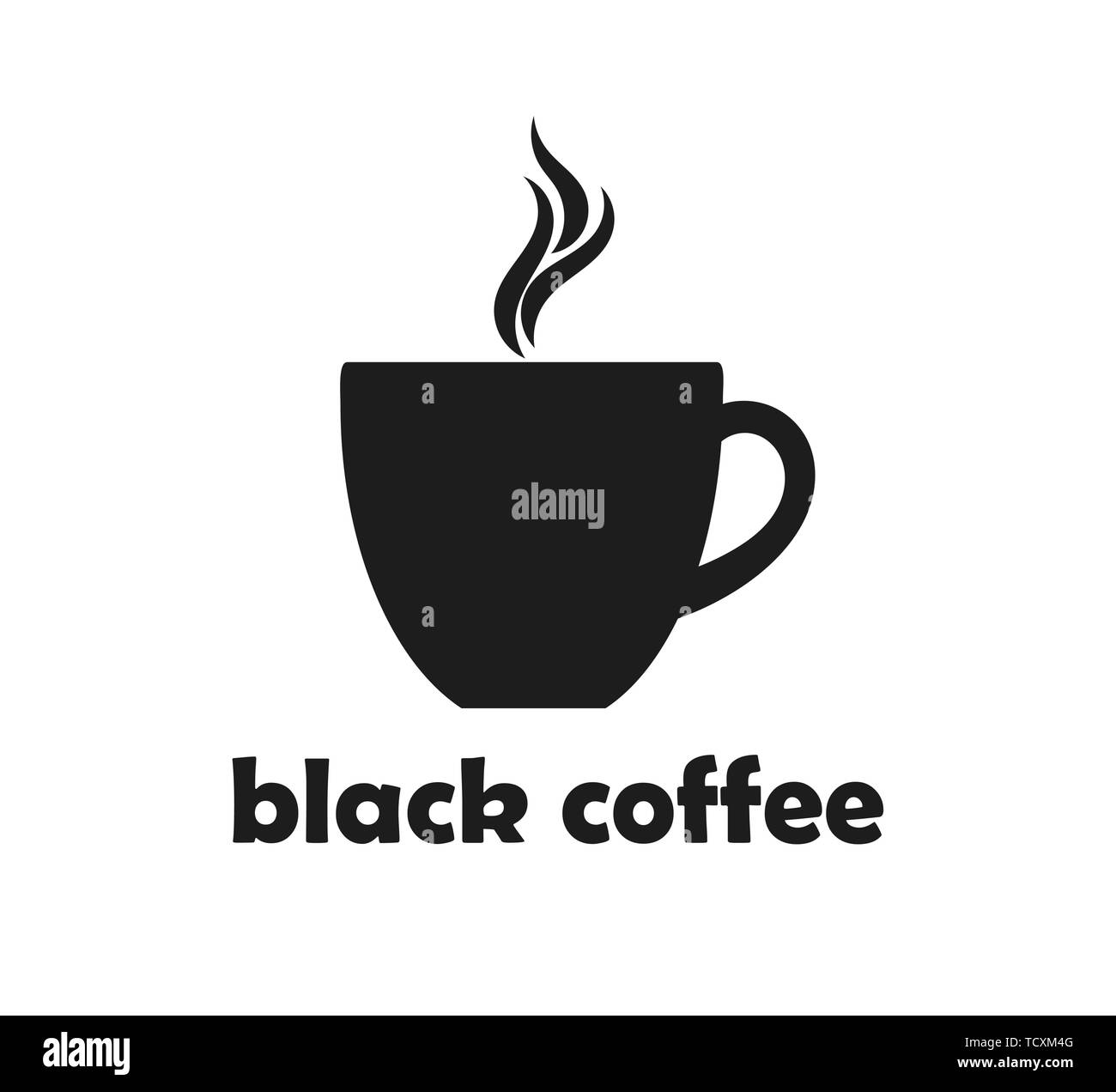 Black coffee cup icon. Vector illustration Stock Vector Image & Art - Alamy