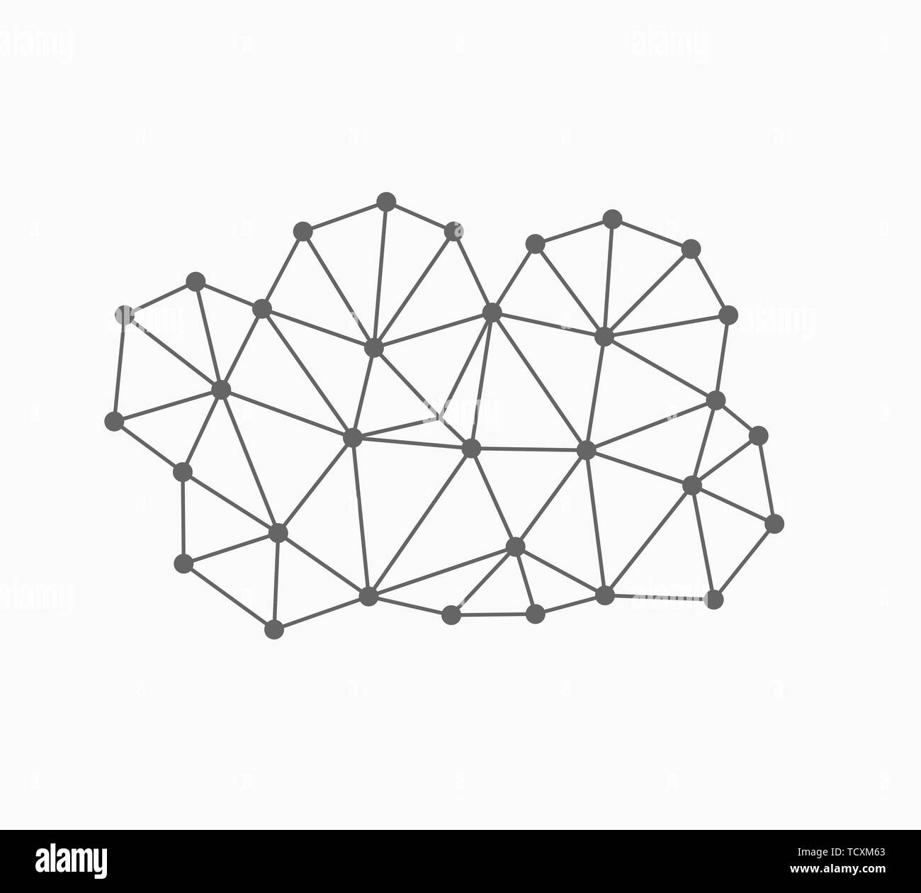 White geometric cloud. Vector illustration Stock Vector Image & Art - Alamy