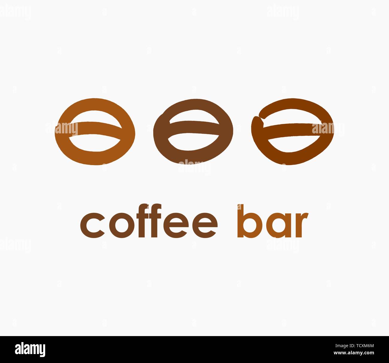 Seeds of brown coffee beans Stock Vector Images - Alamy