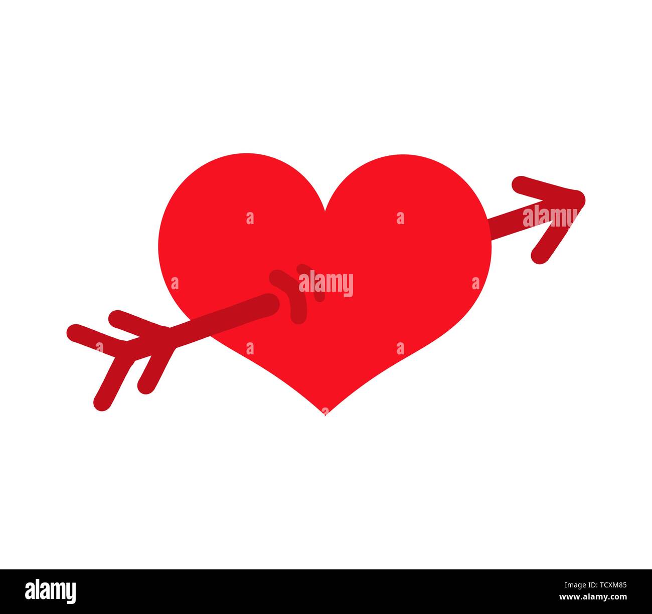 Heart hit with arrow icon. Vector illustration Stock Vector Image & Art ...