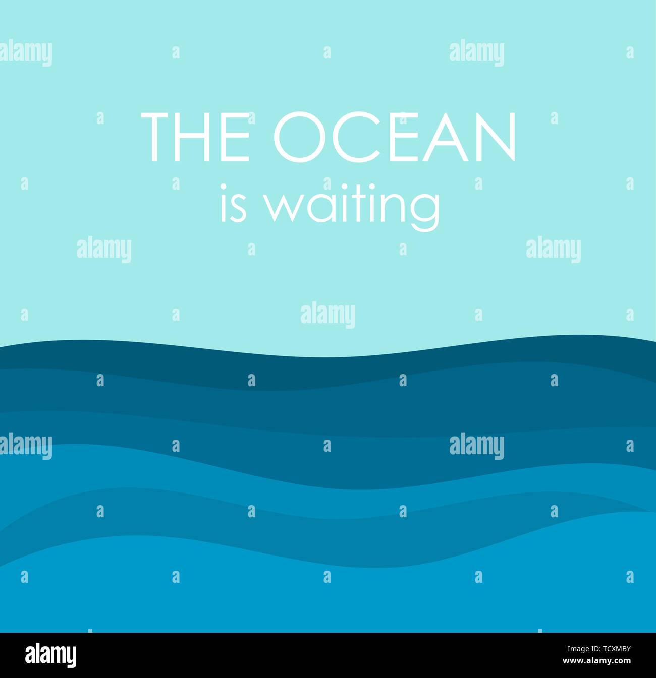 Ocean waves illustration. Vector background Stock Vector Image & Art ...