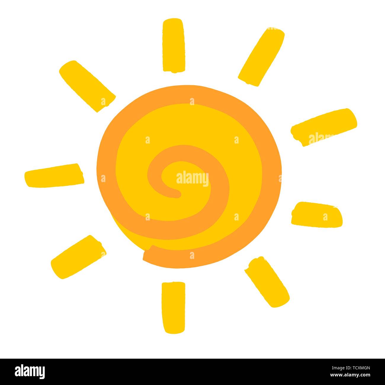 Sun painting. Vector illustration Stock Vector Image & Art - Alamy