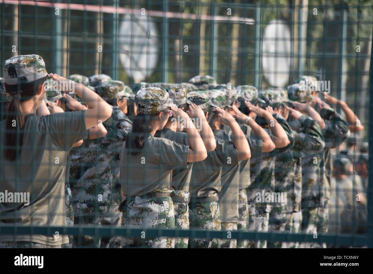 The most beautiful back of military training Stock Photo - Alamy