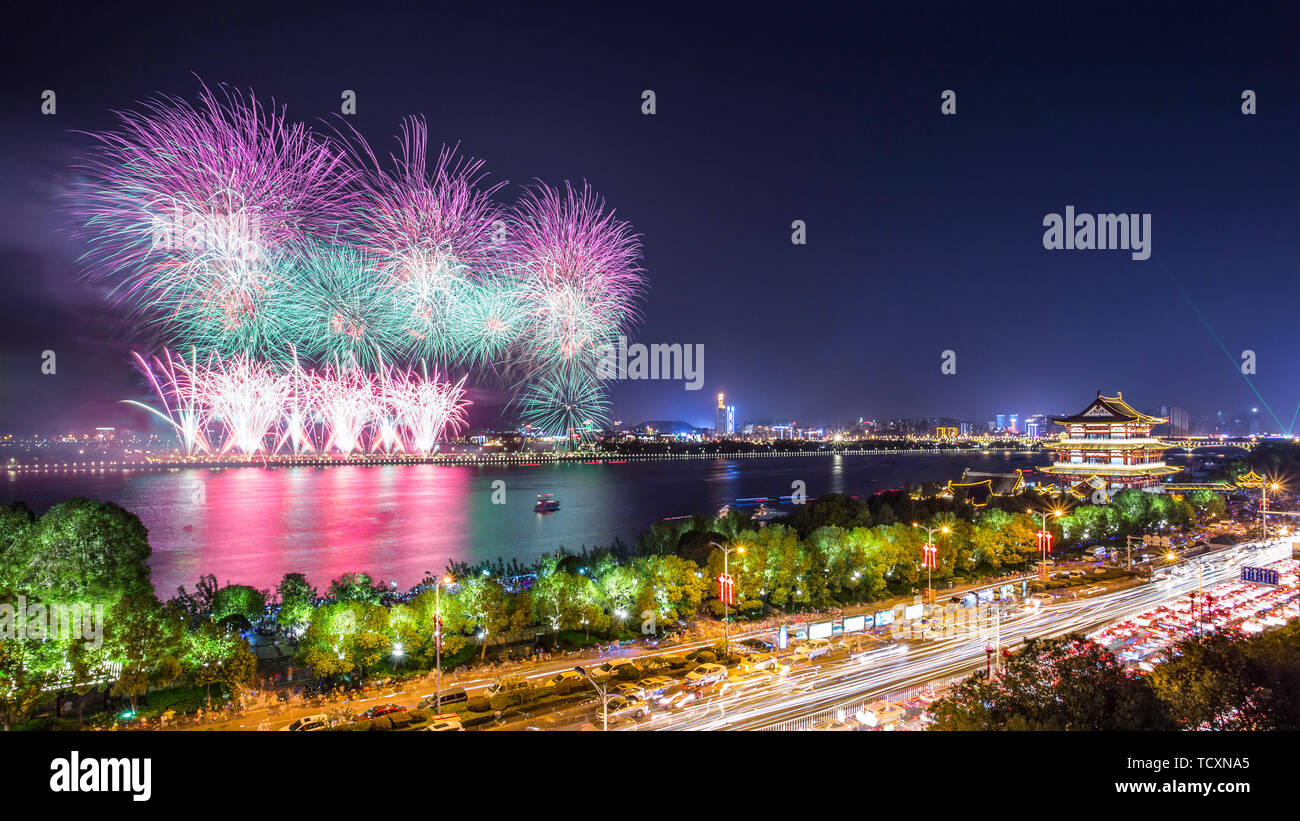 Changsha Orange Chau fireworks Stock Photo - Alamy