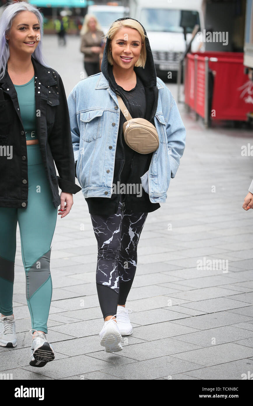 Love Island Gabby Allen arriving at Global Radio Studios to promote her ...