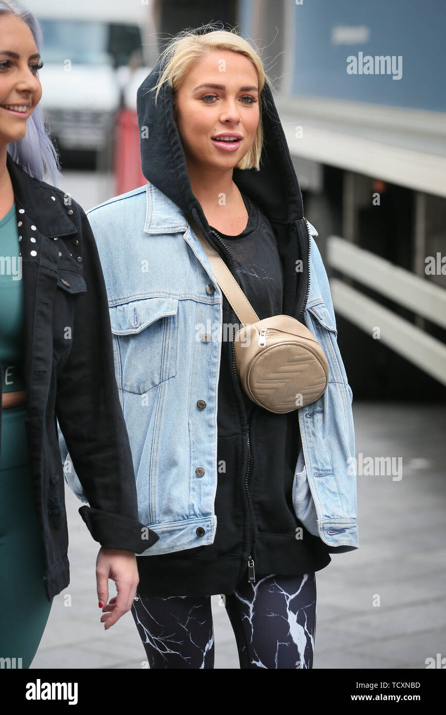 Love Island Gabby Allen arriving at Global Radio Studios to promote her ...