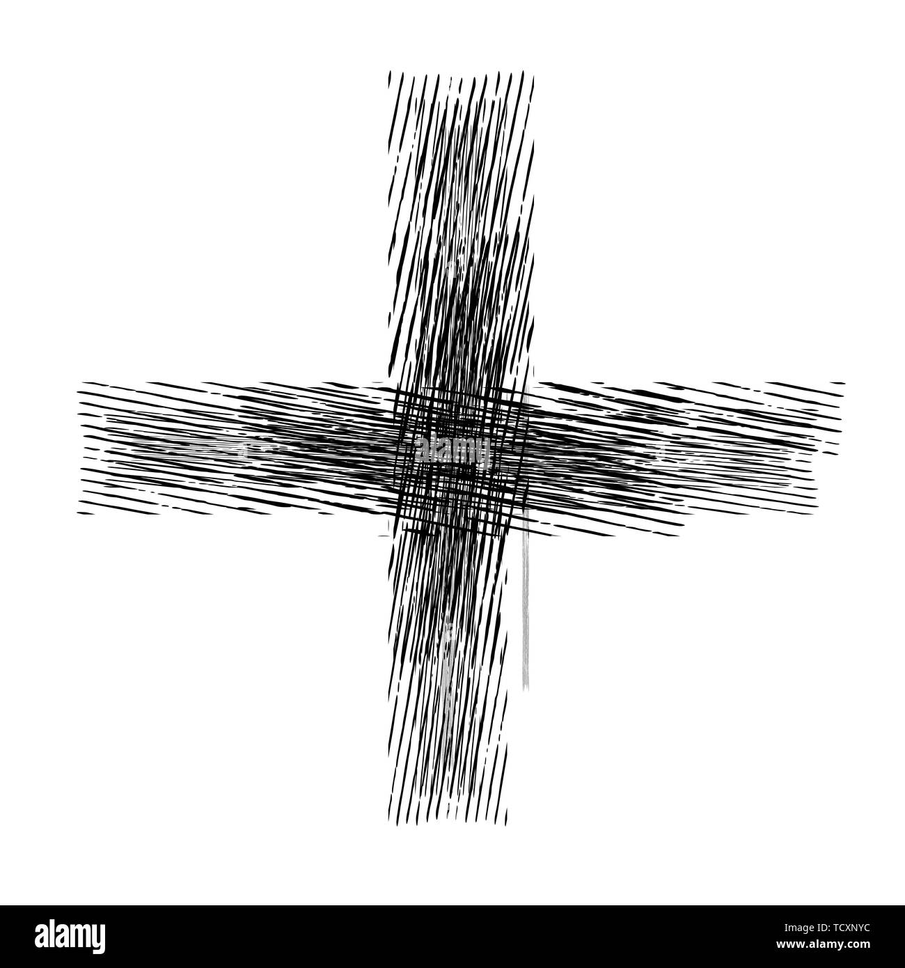 Grunge Isolated Cross Stock Vector Image & Art - Alamy