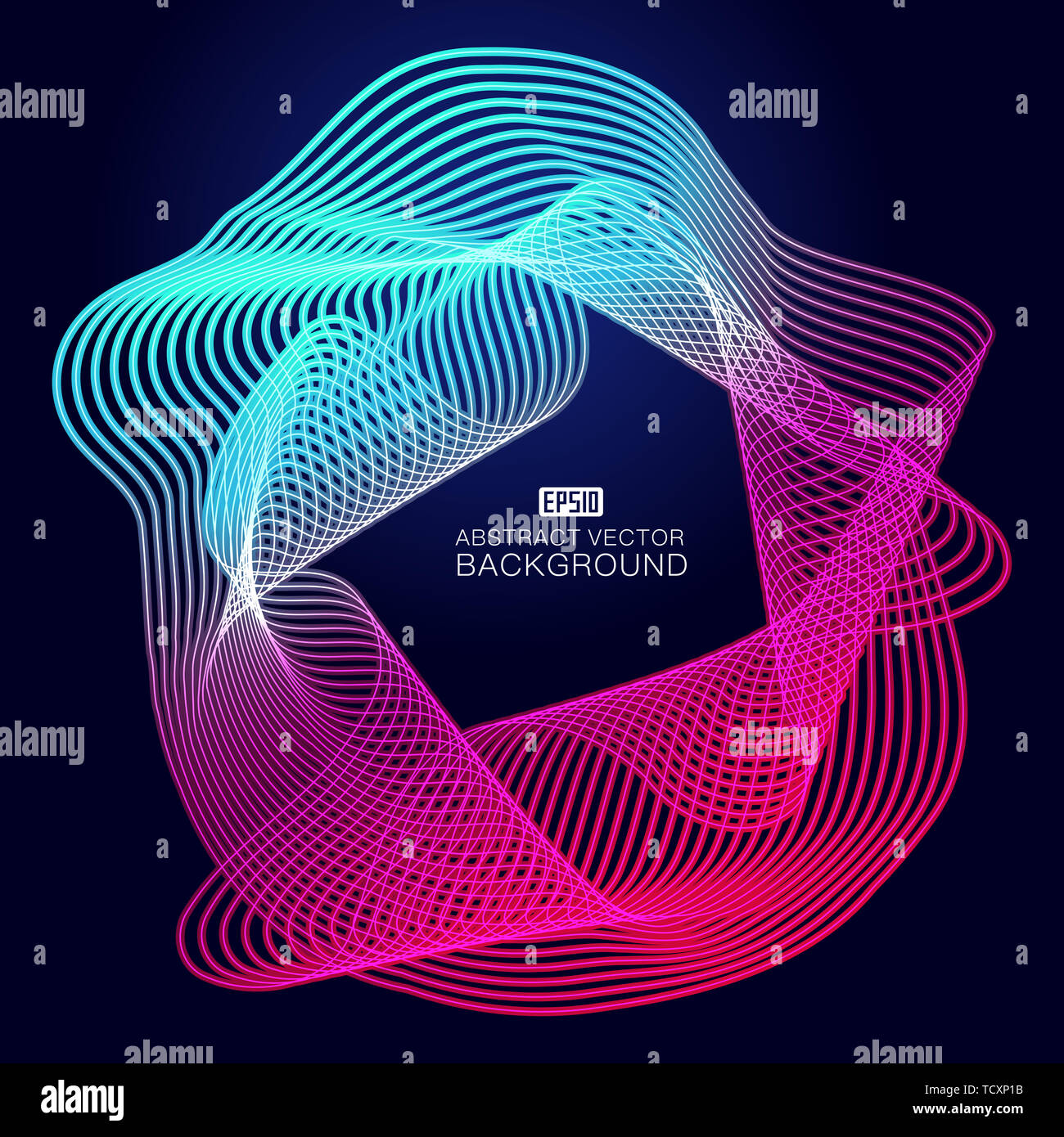 Abstract vector background of color gradient wavy line Stock Photo - Alamy