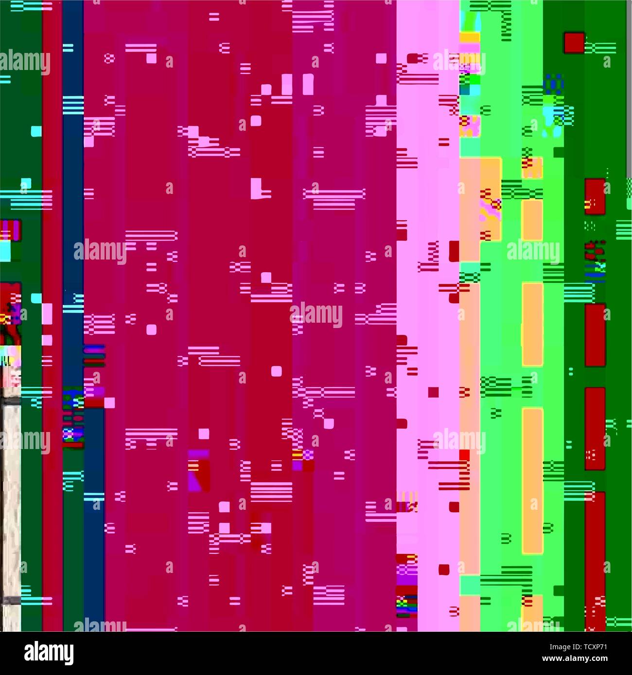Glitch noise overlay vhs defect Stock Vector Images - Alamy