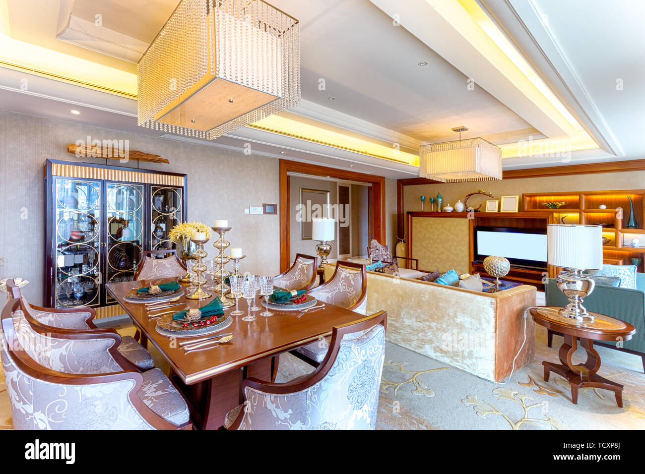 Interior of modern dining rooms Stock Photo - Alamy