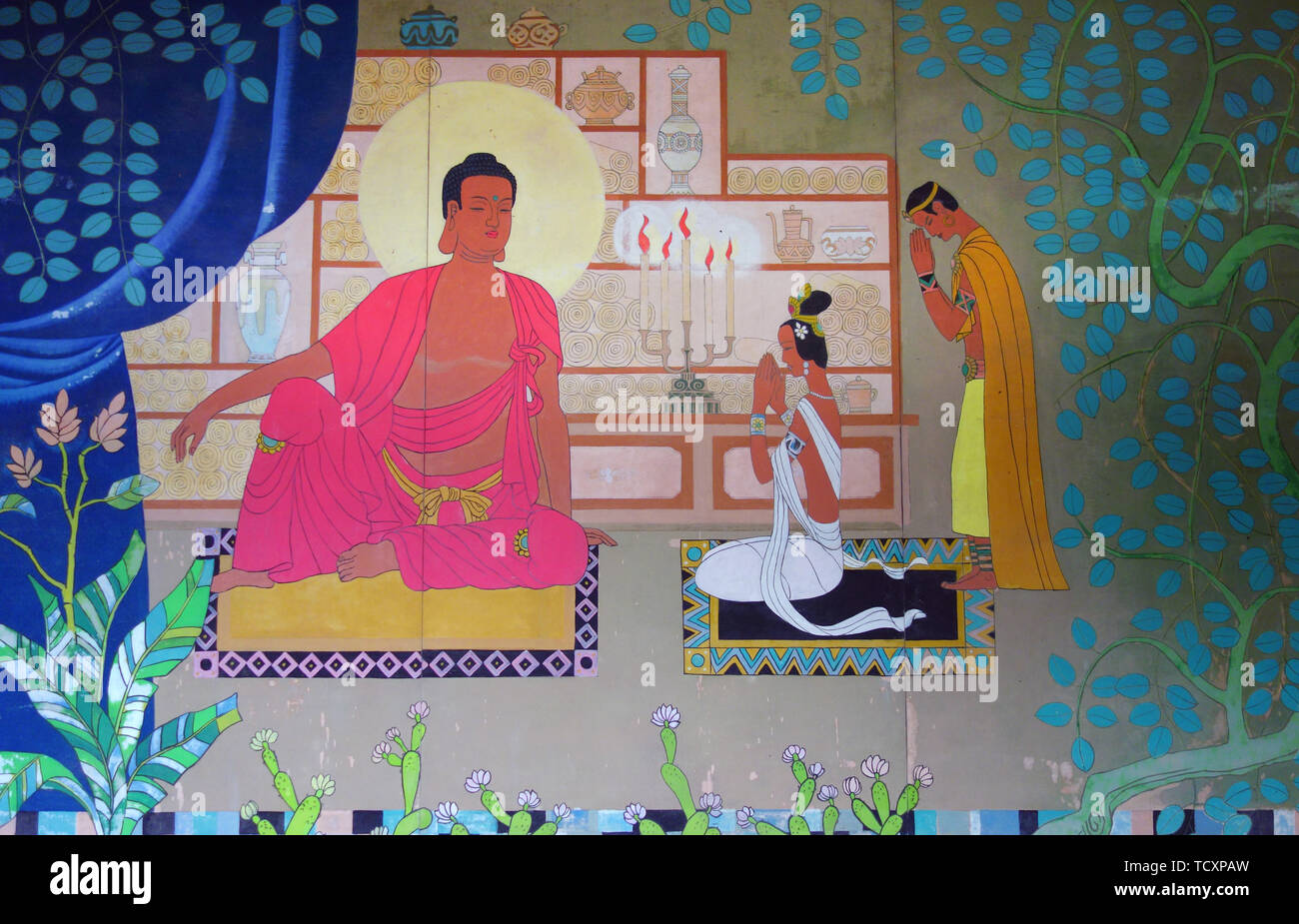 Sakyamuni mural hi-res stock photography and images - Alamy