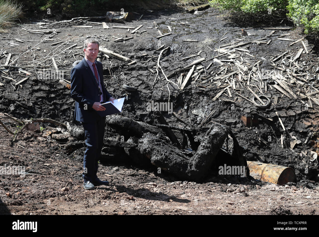 Detective Inspector Brian Geddes at the emptied Leanach Quarry near ...