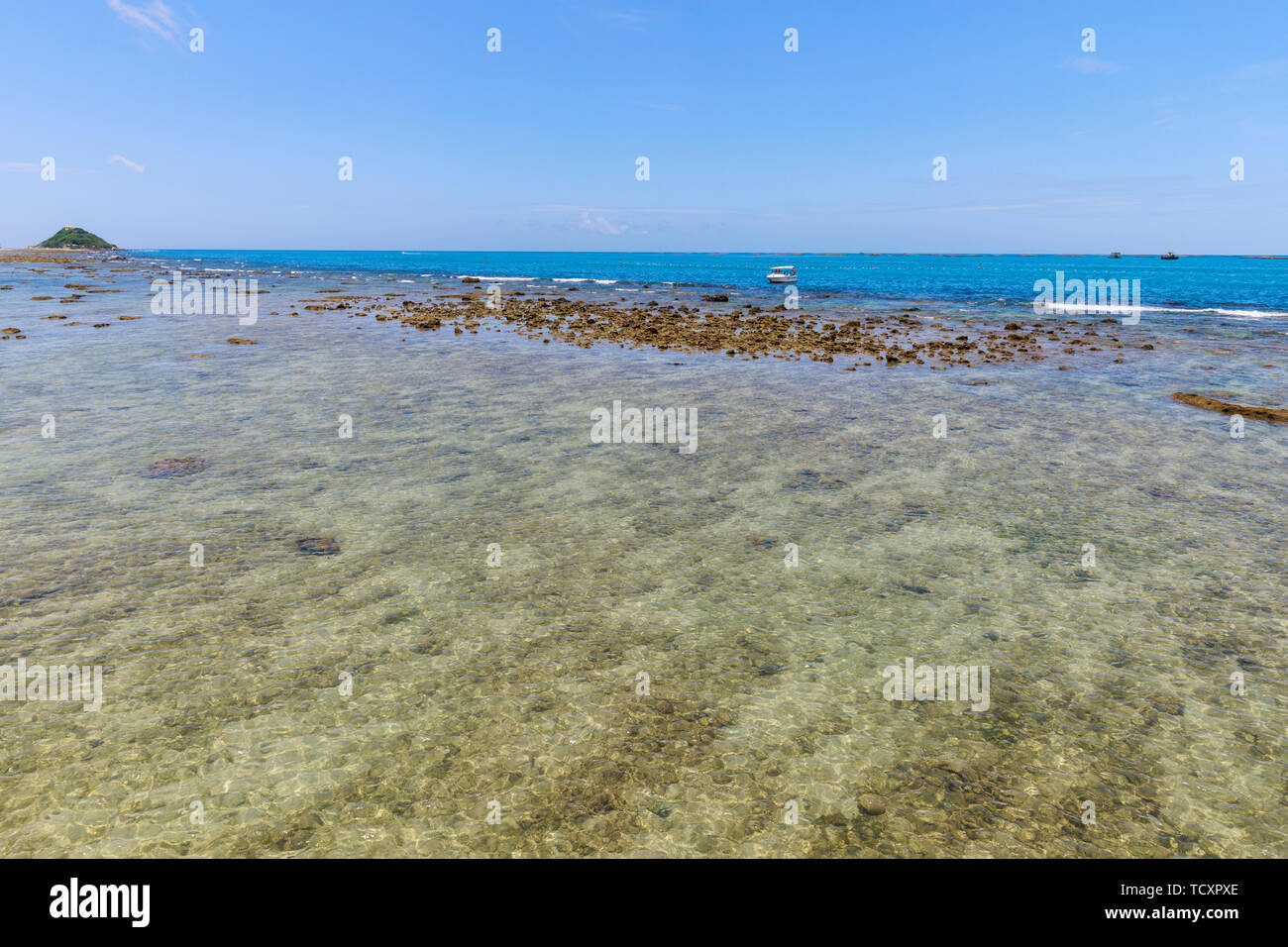 Beautiful beach in Sanya, Hainan, China Stock Photo - Alamy