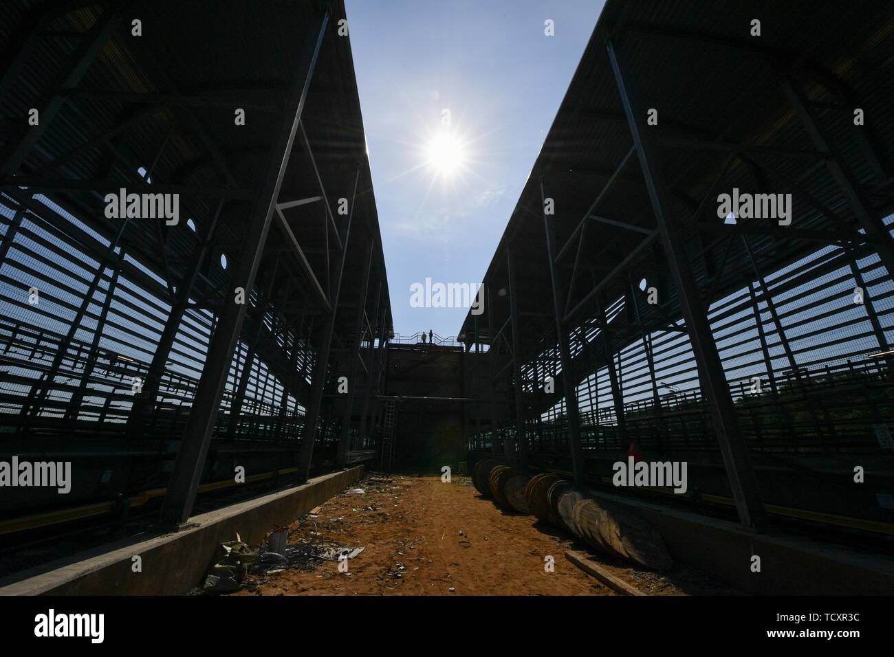 Russia, Moscow. A newly-built Prokshino Station of the Moscow Metro's ...