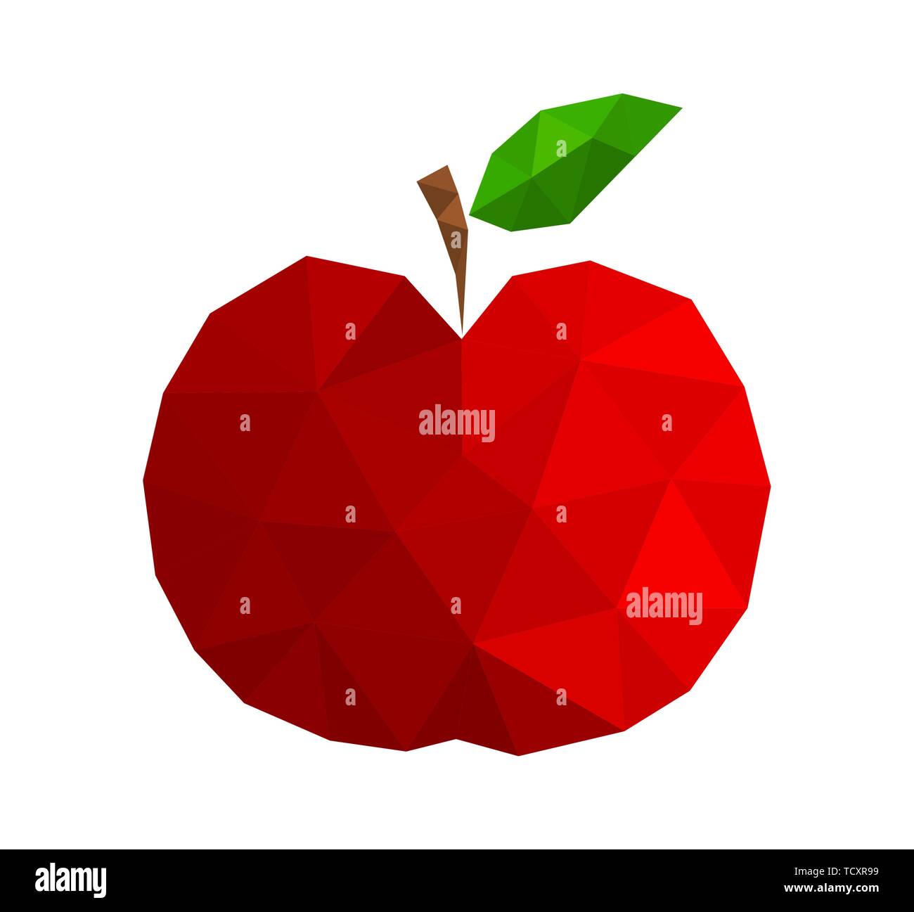 Polygonal fruit vector illustration Cut Out Stock Images & Pictures - Alamy