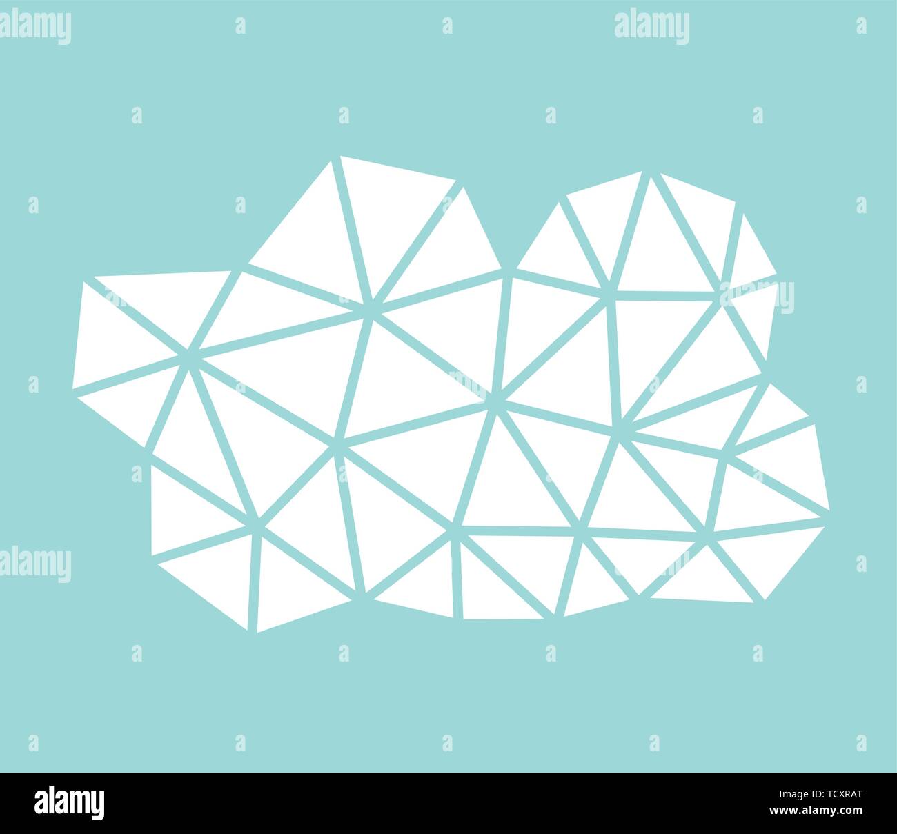 Low poly geometric cloud. Vector illustration Stock Vector Image & Art ...