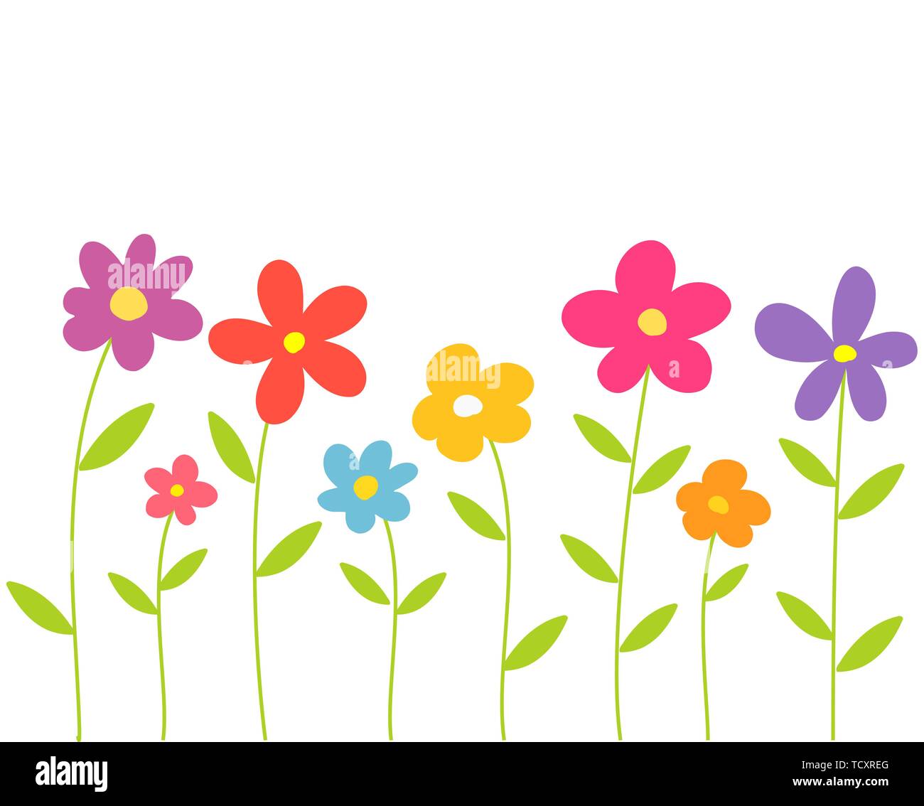Colorful spring flowers. Vector illustration Stock Vector Image & Art ...