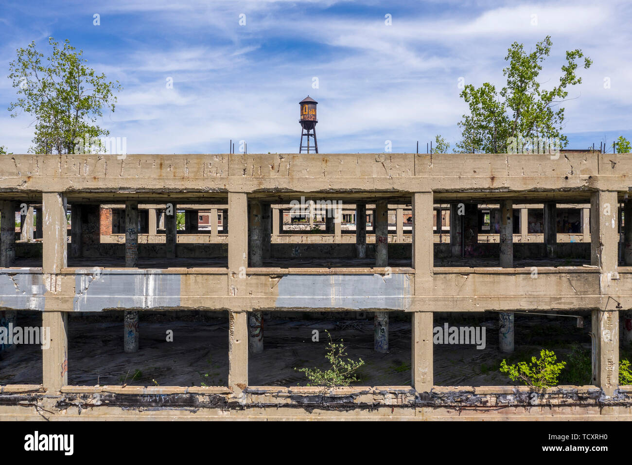 Detroit, Michigan - Detail of the old Packard plant. Opened in 1903 ...