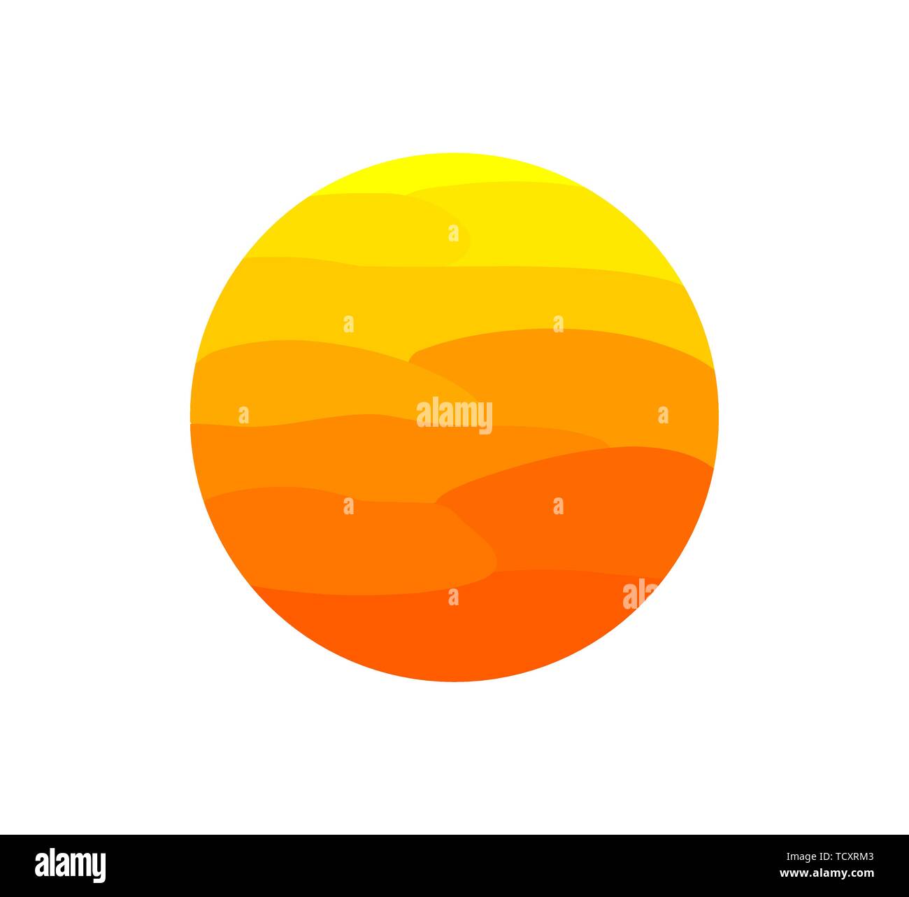 Round yellow sun Stock Vector Images - Alamy