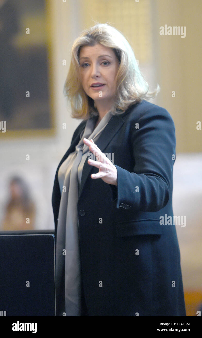 Defence secretary penny mordaunt speaks launch centre hi-res stock ...