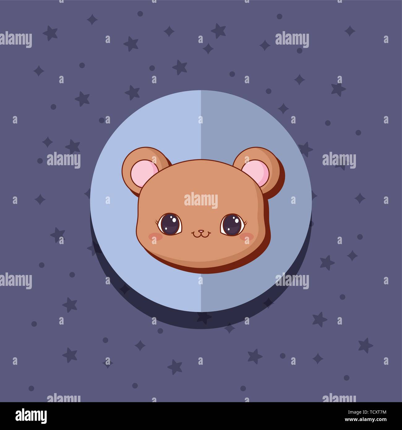 cute baby kawaii animals card vector illustration Stock Vector Image ...