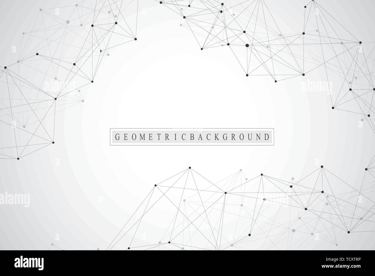 Abstract plexus background with connected lines and dots. Molecule and communication background ...