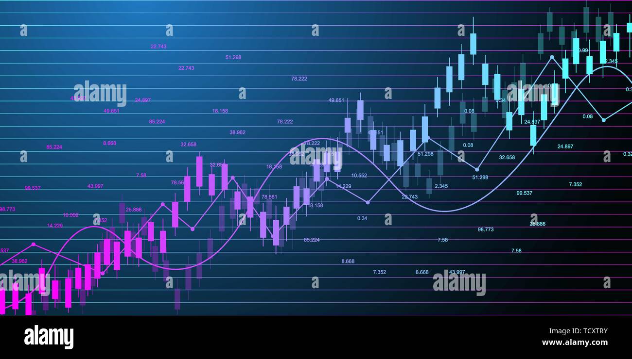 Stock market graph or forex trading chart for business and financial ...