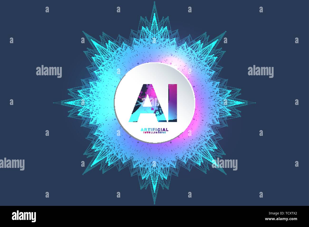 Artificial Intelligence Logo. Artificial Intelligence and Machine Learning Concept. Vector ...