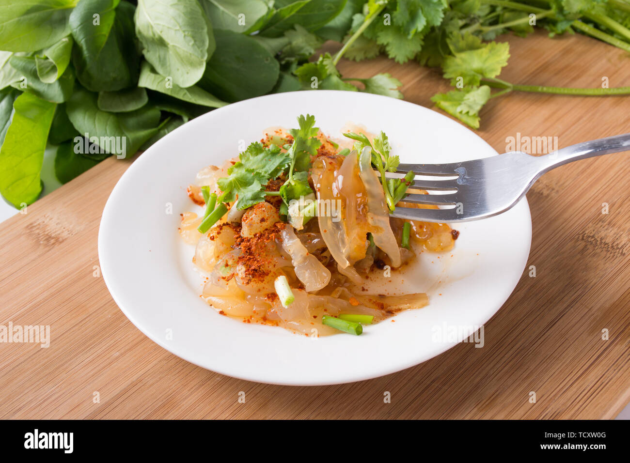 Delicious jellyfish skin Stock Photo - Alamy