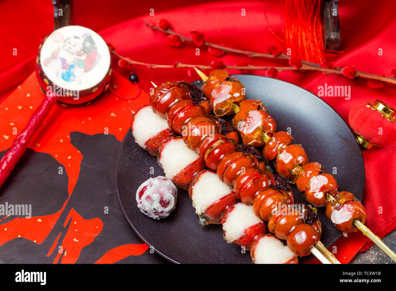 Chinese traditional snack ice sugar gourd Stock Photo - Alamy